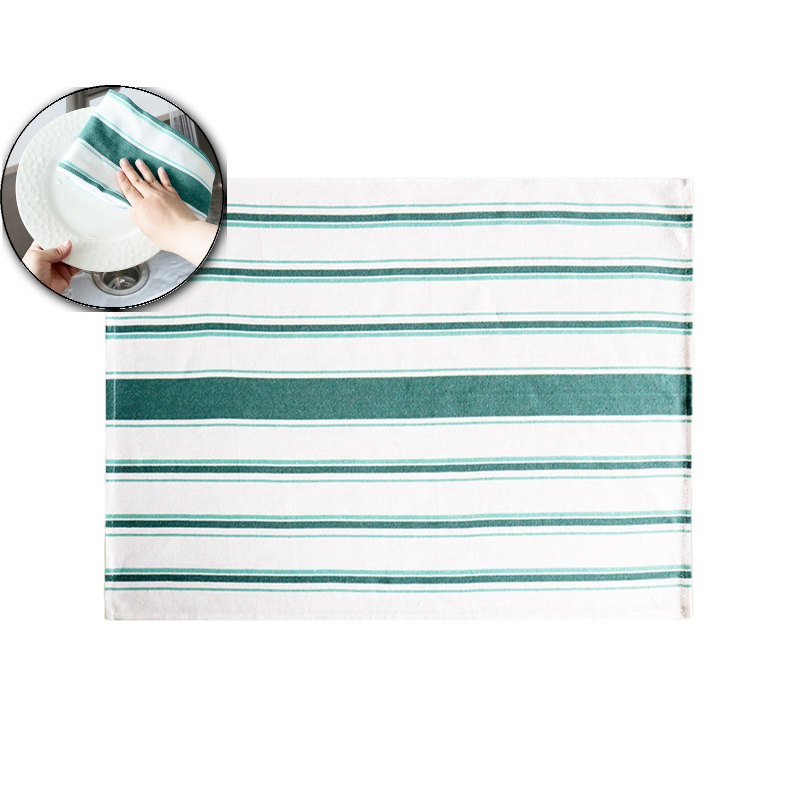 VQPeo Striped Cotton Tea Towel, Absorbent Kitchen Cloth, Multipurpose ...