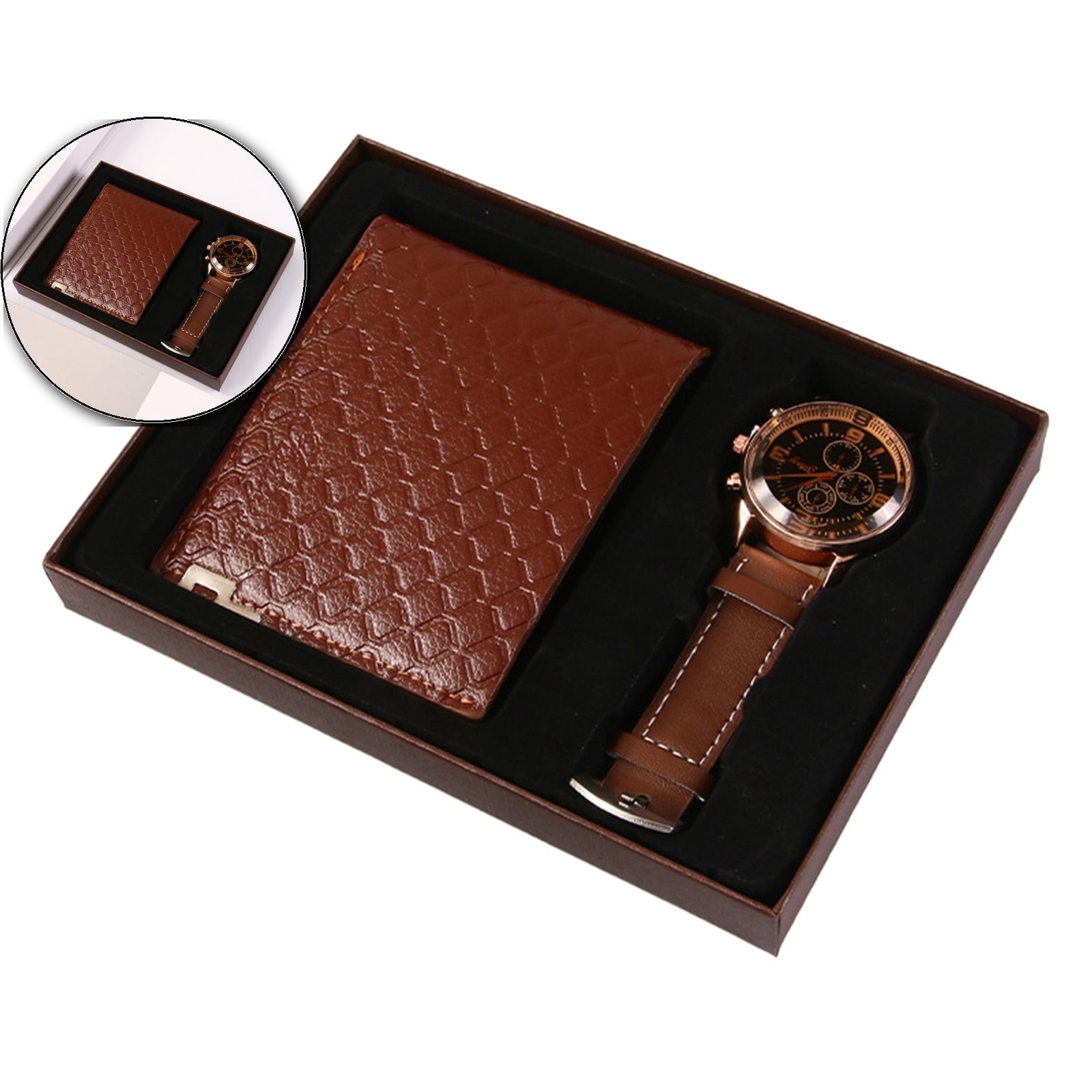 VQPeo Stylish Men's Wallet and Watch Gift Set - Perfect for Any ...