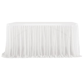Metallic Foil Fringe Table Skirt, 108 X 29 inch Tinsel Table Skirt for ...
