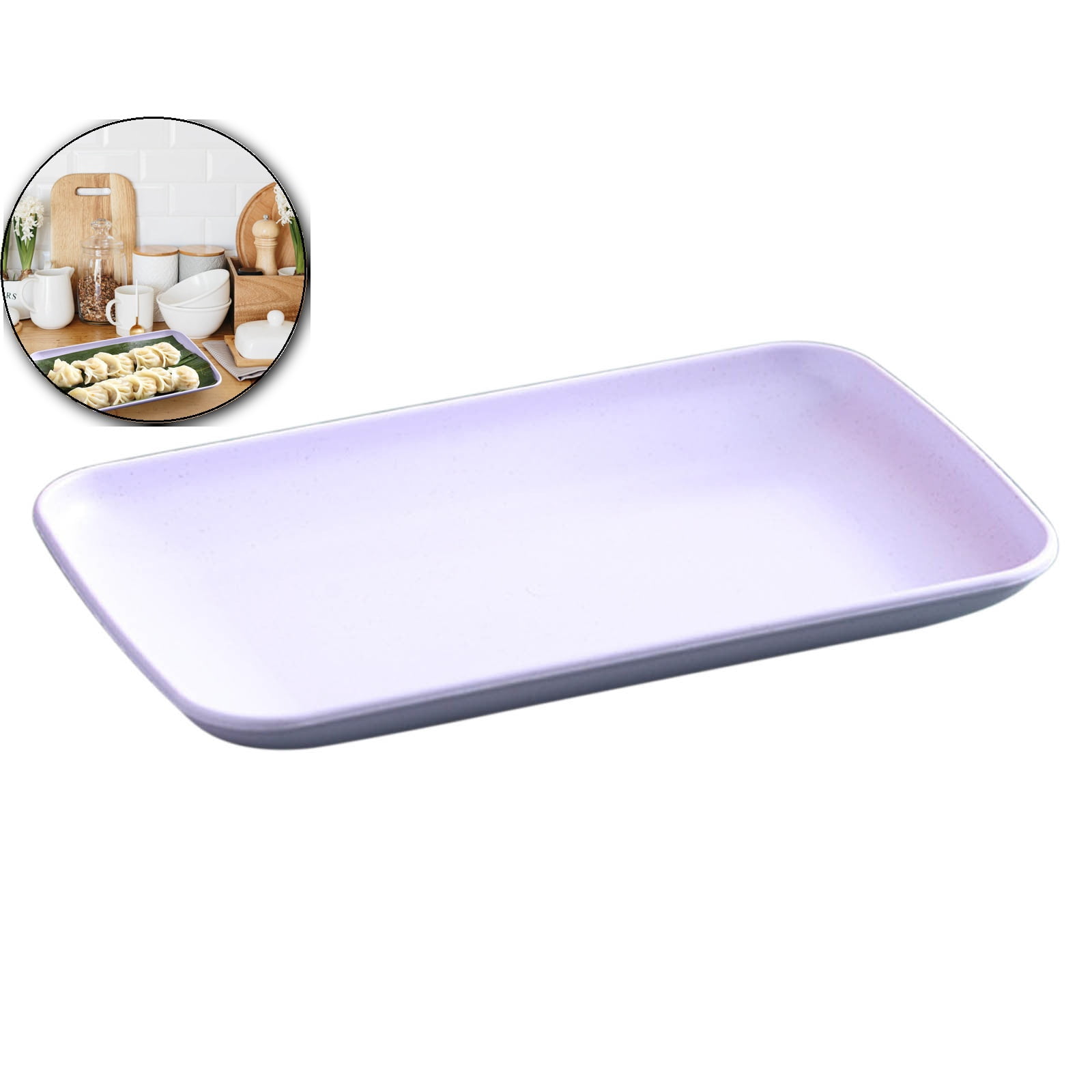 VQPeo Unbreakable Wheat Straw Plates, Dishwasher Safe Durable ...