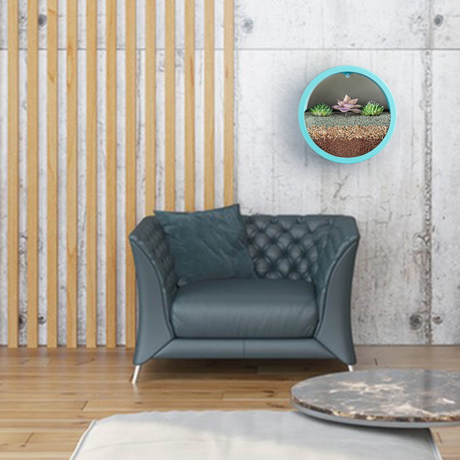 VQPeo Wall Mounted Flower Pot, Semicircle Shaped Plastic Plant Planter ...
