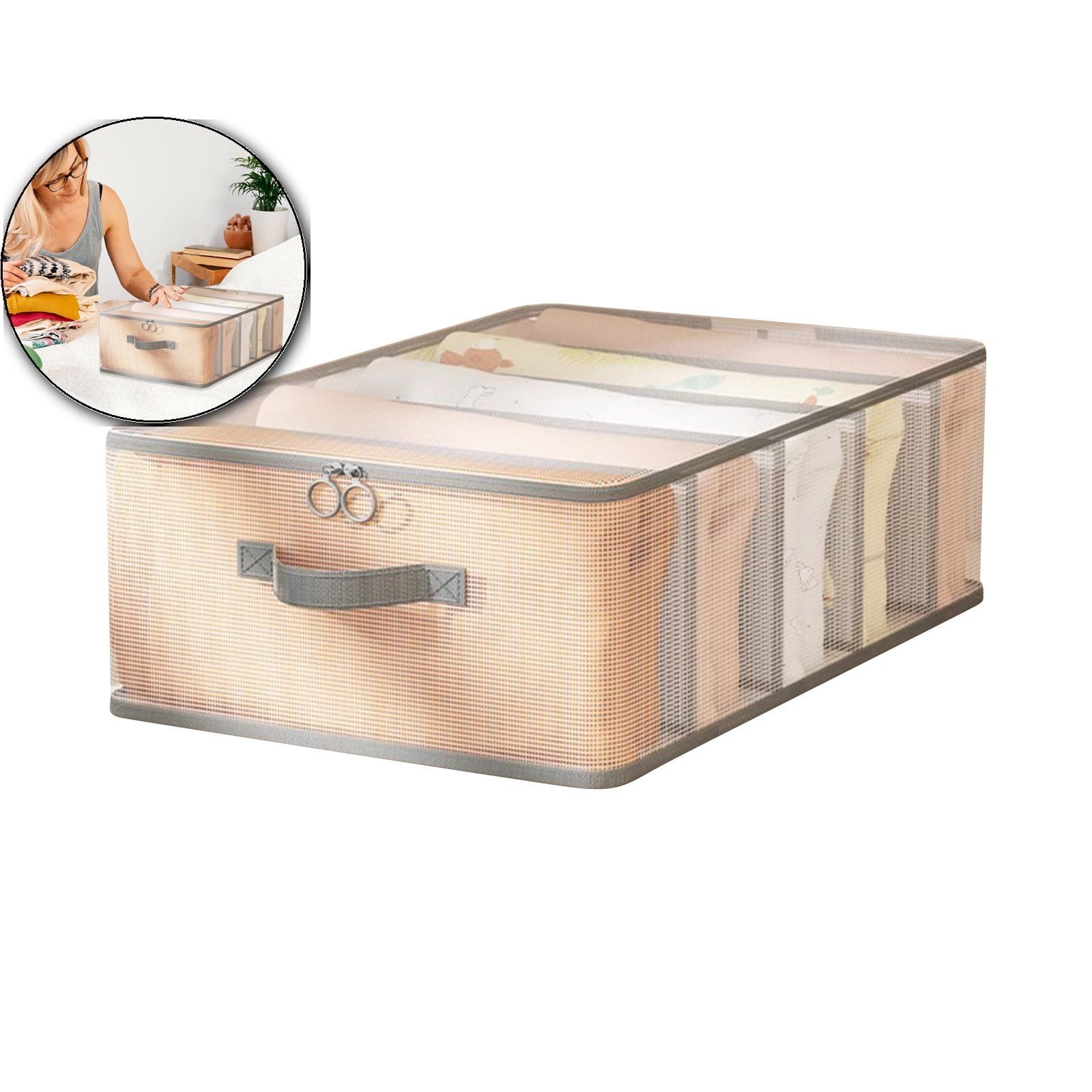 VQPeo Wardrobe Clothes Organizers 5-Compartment Drawer Organizers with ...