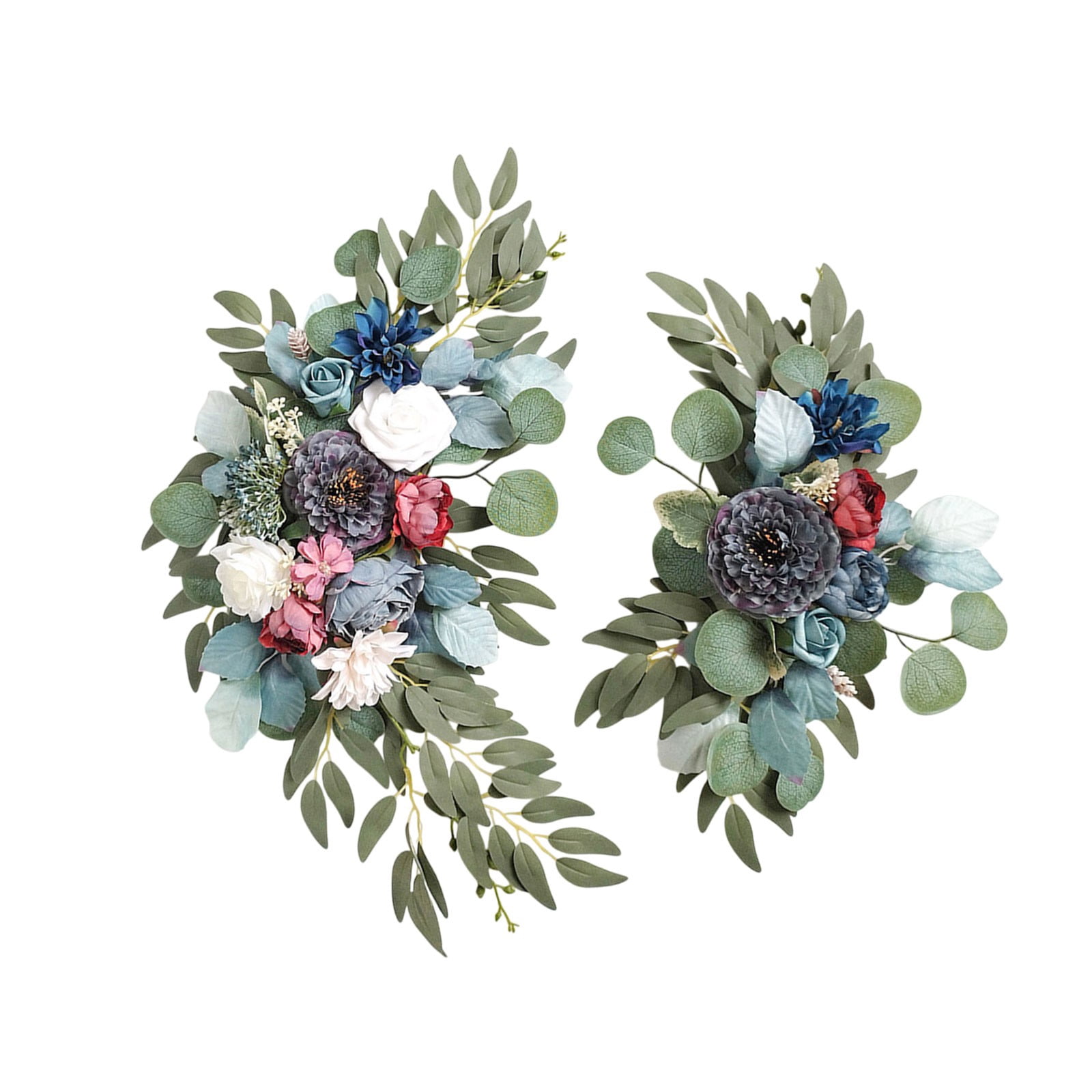 VQPeo Wedding Arch Flowers, Faux Flower Set of 2, Floral Swag for ...