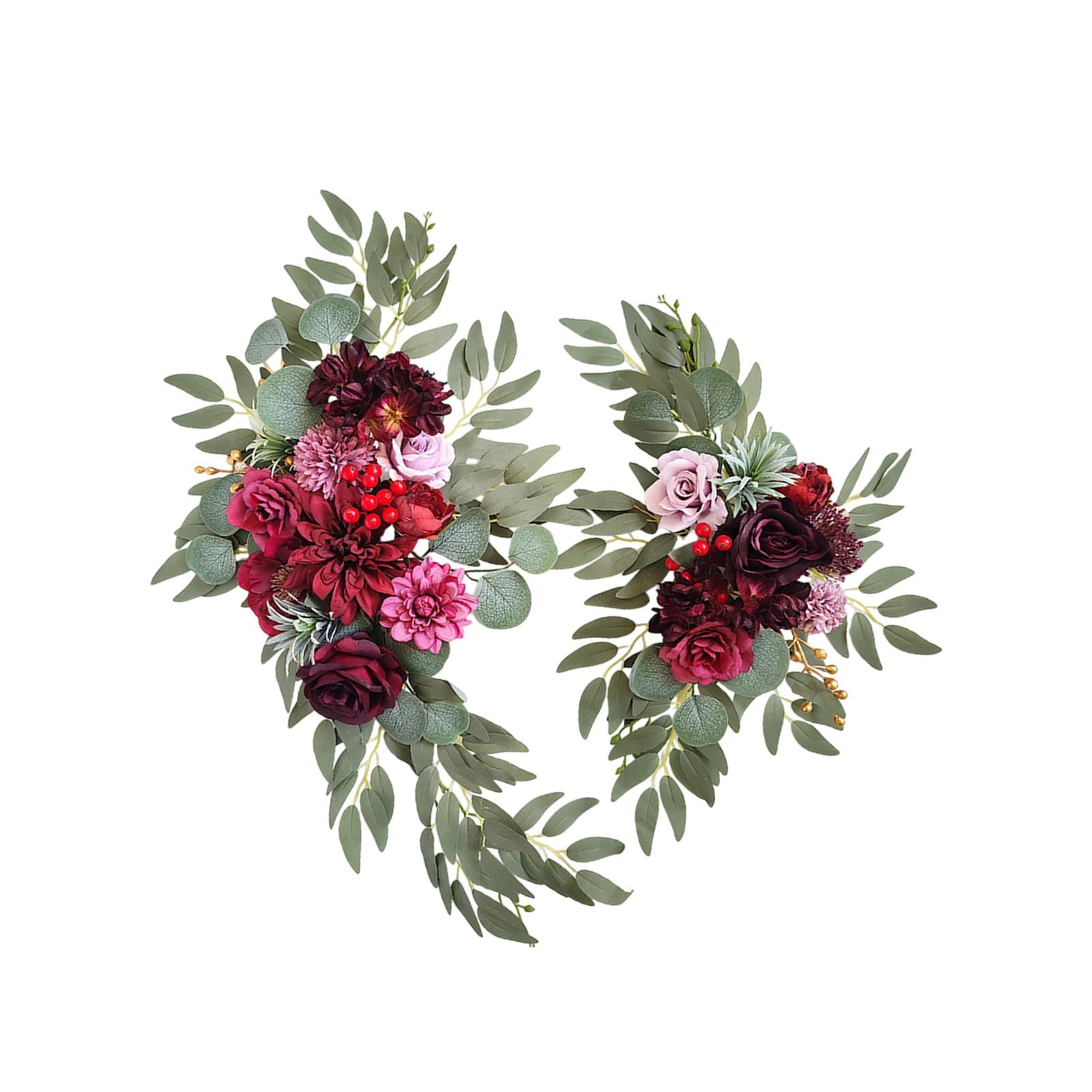 VQPeo Wedding Arch Flowers, Faux Flower Set of 2, Floral Swag for ...
