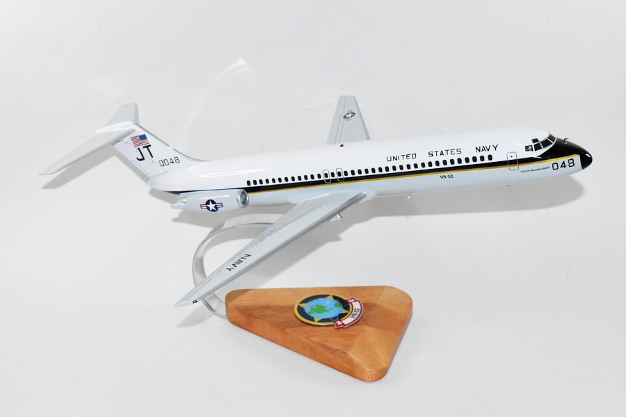 VR-52 Taskmasters C-9b Skytrain II Model, 1/80th (18") Scale, Mahogany ...