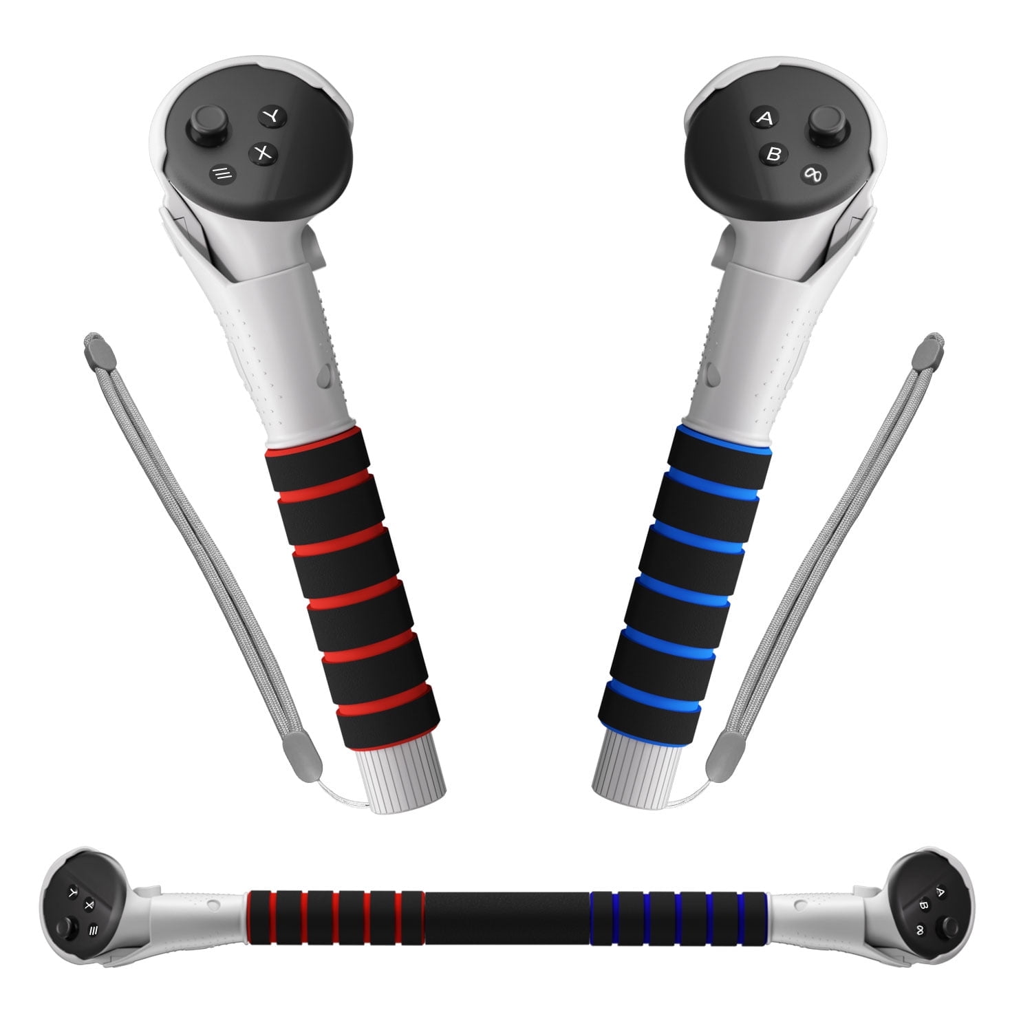 VR Accessories Handle Attachments for Meta/Oculus Quest 3, Dual Handles ...