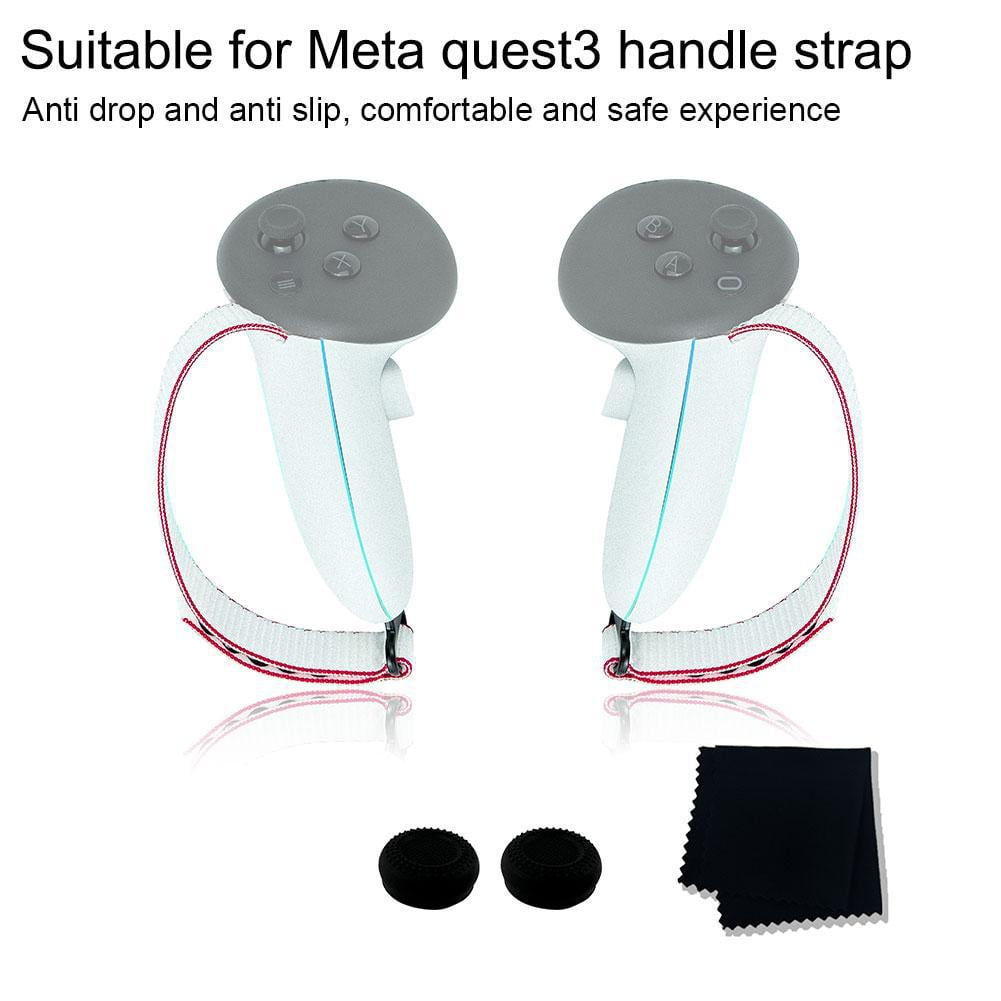 VR Controller Grips Battery Covers with Adjustable Straps Kit for Meta ...