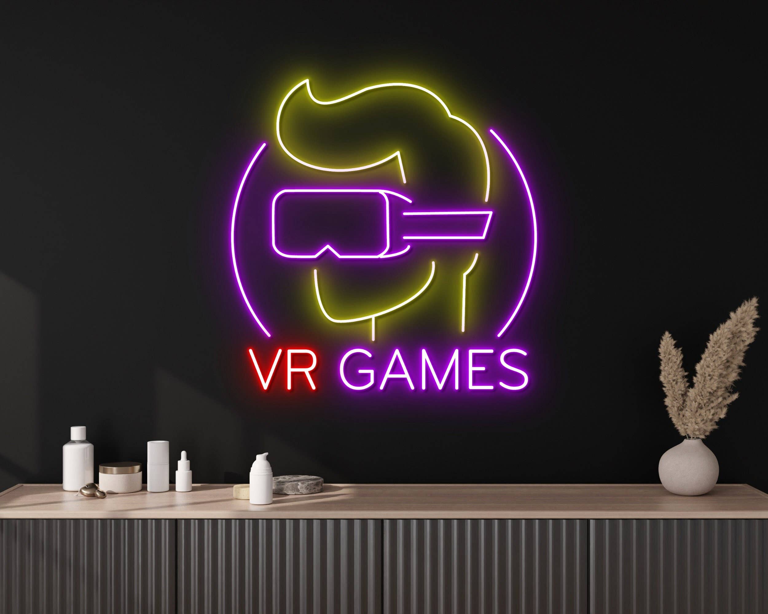 VR Games Neon Sign, Game 3D Gamer Decorations Wall Art - Walmart.com