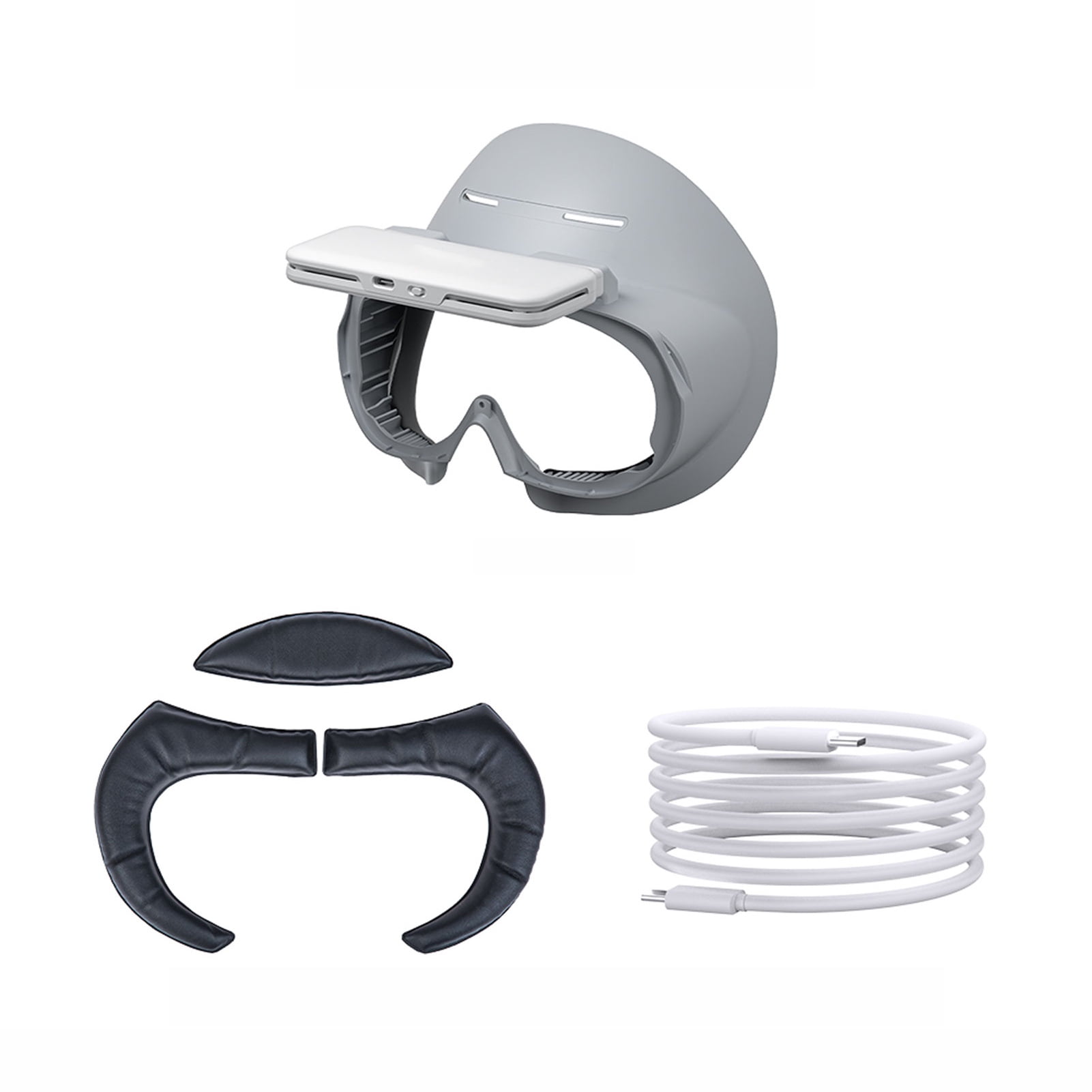 VR Glasses Face Cushion Widened Breathable Cooling Fans Relieves ...