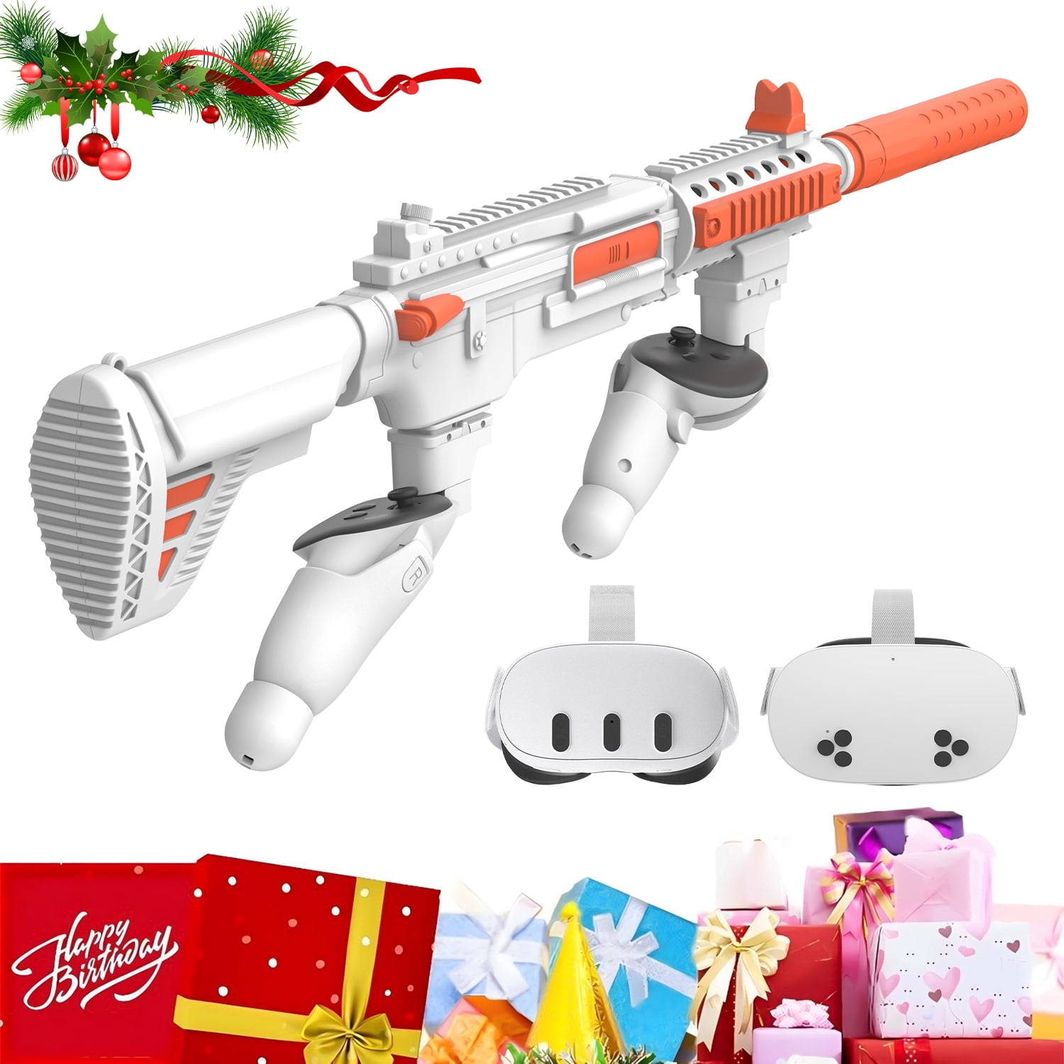 VR Handle Accessories for Meta Quest 2 & 3,Humanized Weighted Gun Stock ...