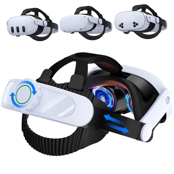 VR Head Strap for Meta Quest 2/3/3S | Adjustable Headband, 45° Flip-Up ...