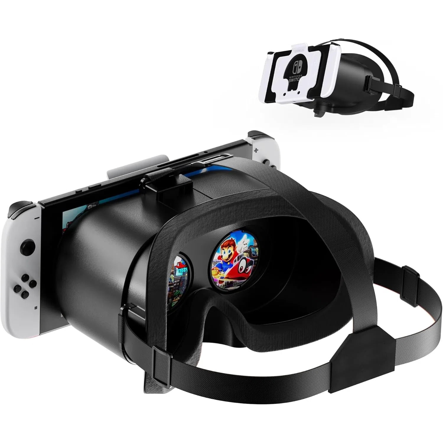 VR Headset For Nintendo Switch & Switch OLED, With Adjustable HD Lenses, Comfortable Head Strap ...