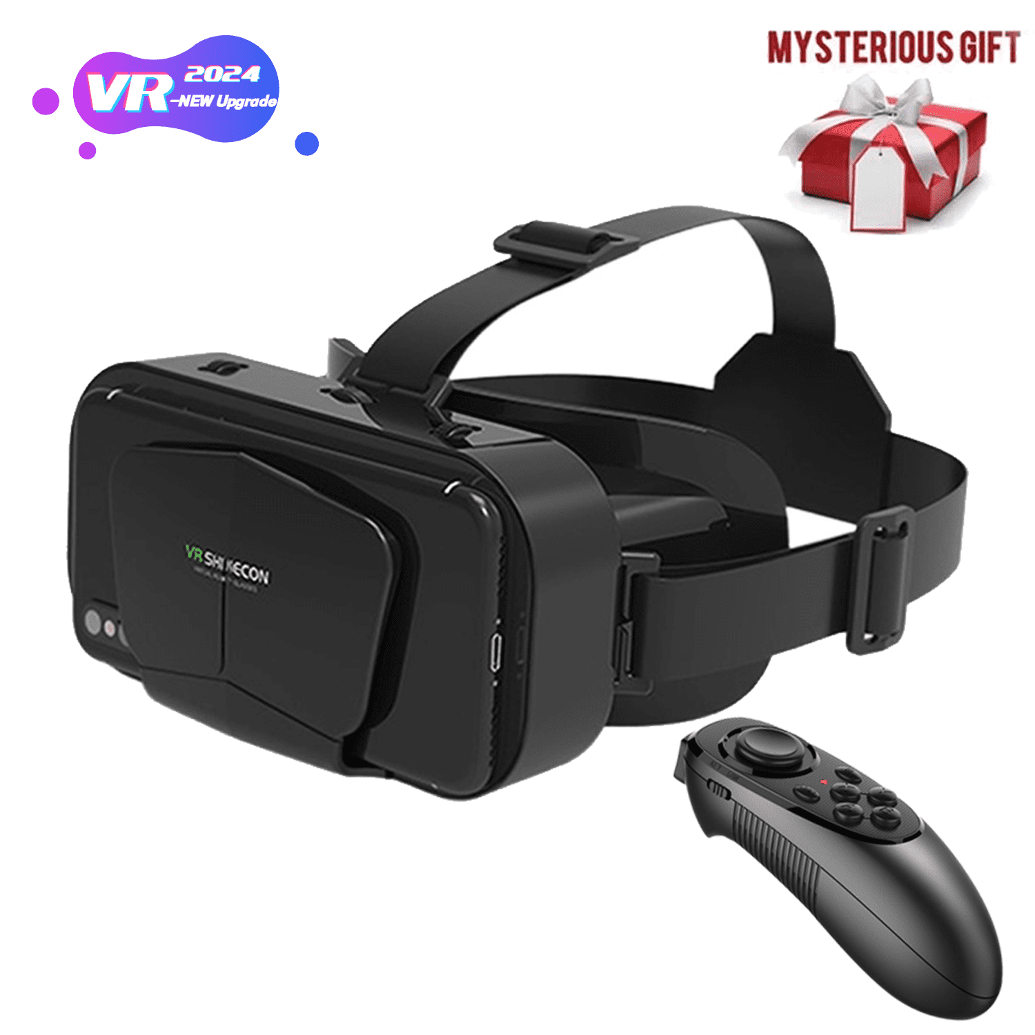 VR Headset with Remote Controller,3D Glasses Virtual Reality Headset ...