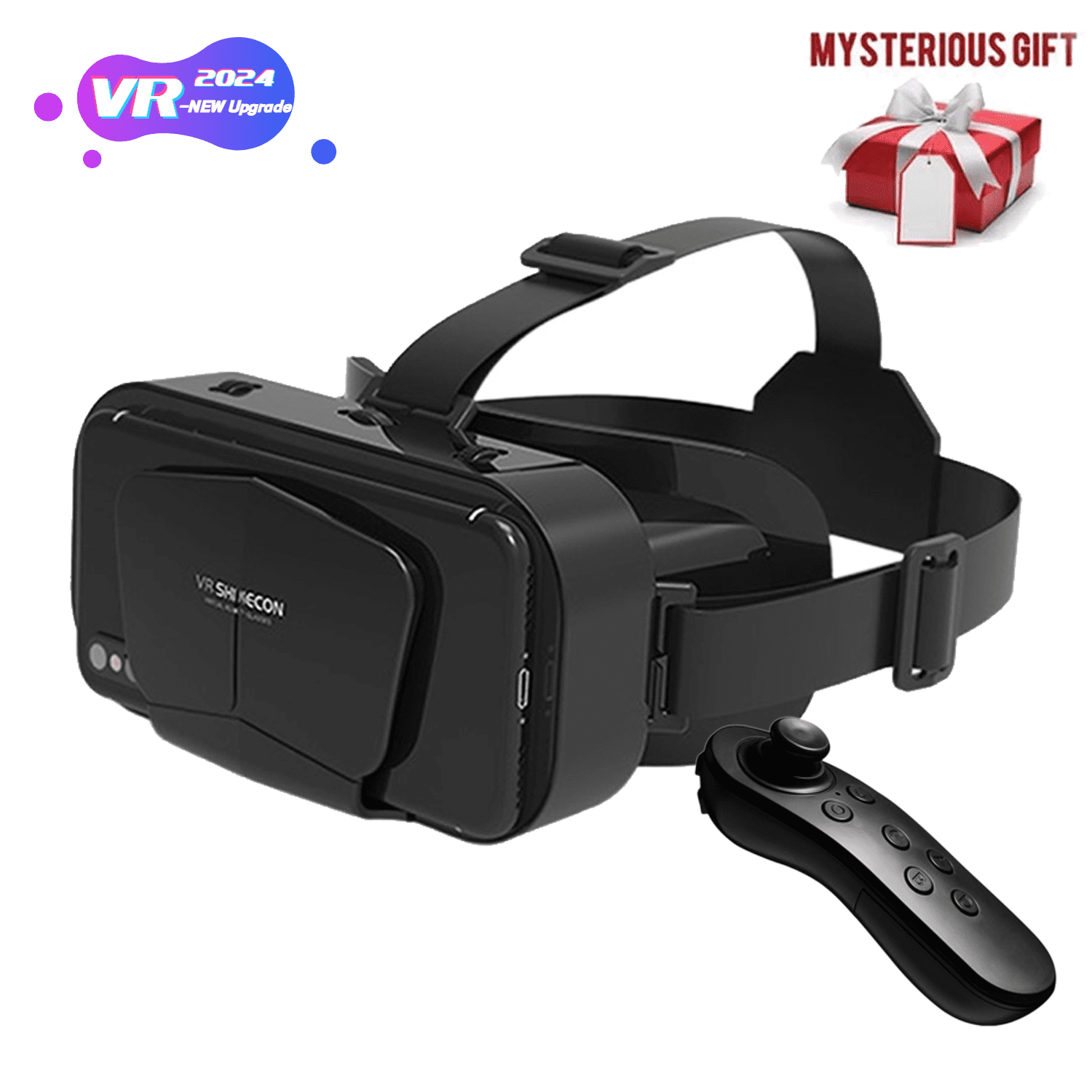 VR Headset with Remote Controller,3D Glasses Virtual Reality Headset ...
