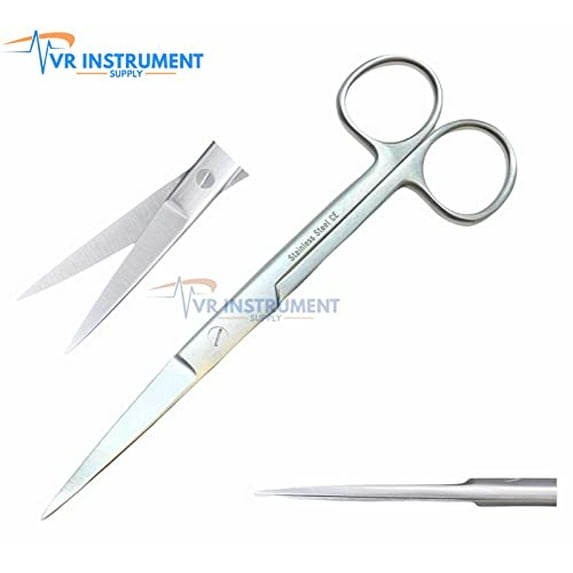VR Instrument Supply Dissecting Scissors Straight 5.5" Sharp/Sharp - Walmart.com