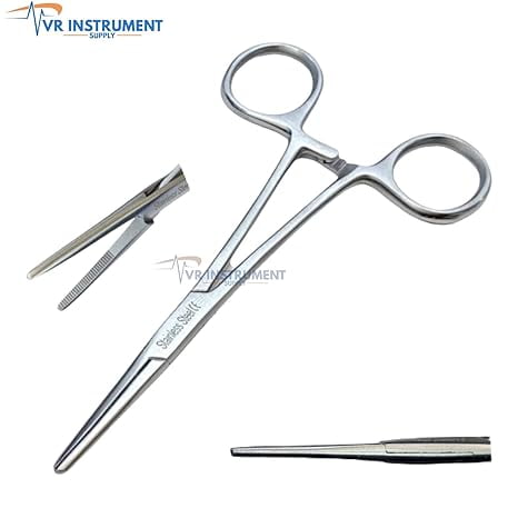 VR Instrument Supply Kelly Clamp Tool Locking Forceps Stainless Steel 5.5'' Straight-German ...