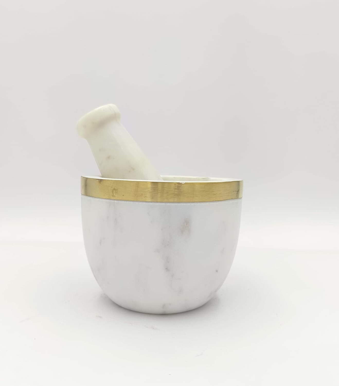 VR SOURCING Handcrafted White Marble Mortar and Pestle - Walmart.com