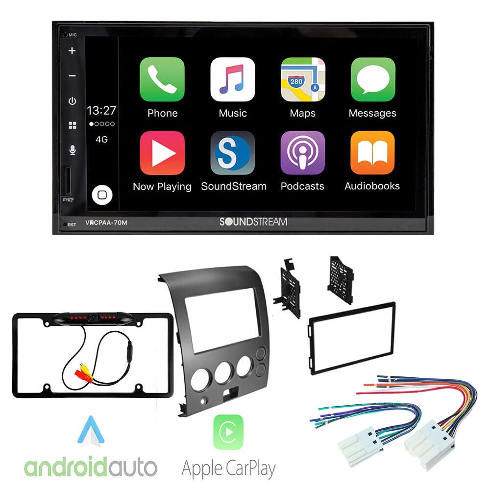 VRCPAA-70M 7" Double DIN Bluetooth CarPlay Android Dash Kit for 2004 ...