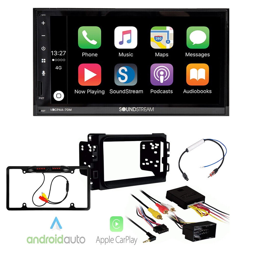 VRCPAA-70M 7" Double DIN Bluetooth CarPlay Android Dash Kit for 2013 ...