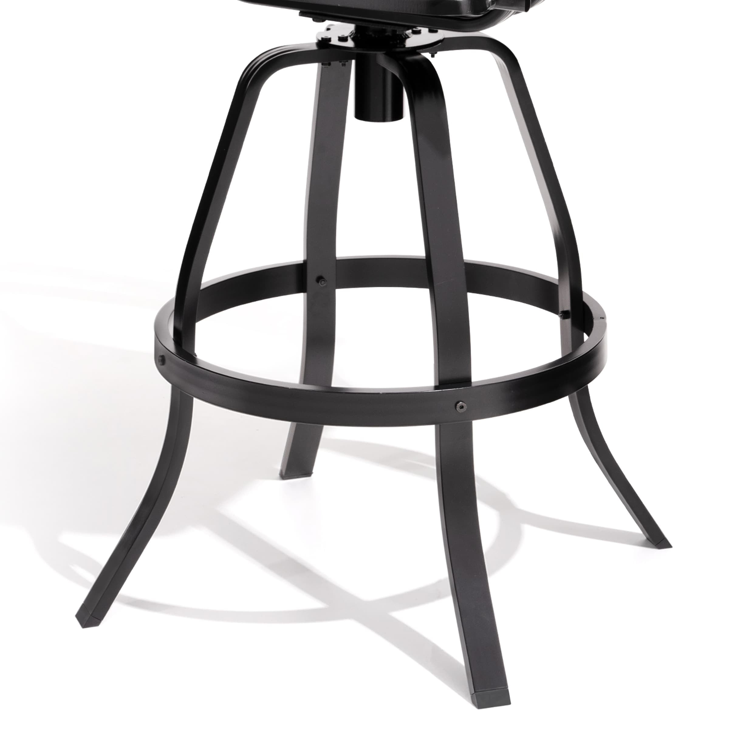 VREDHOM Outdoor Aluminum Swivel Bar Stools (Set of 2) Navy Blue-2PCS ...