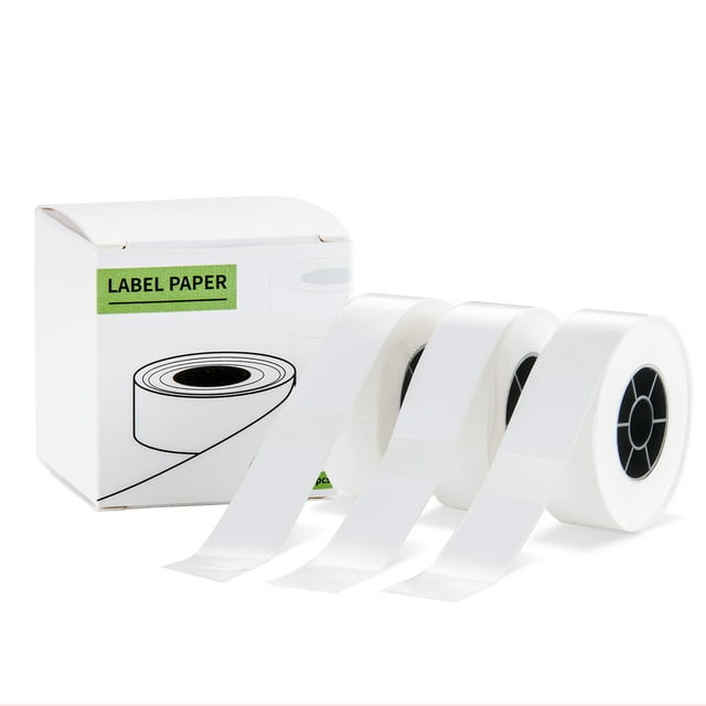 VRETTI HP3/HP4 Label Tape, 14mm x 40mm, 3 Rolls, 160 White Labels/Roll ...