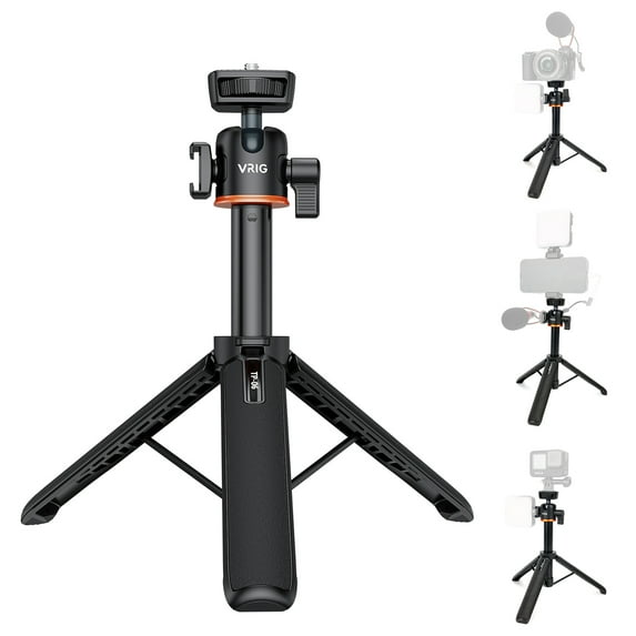 VRIG TP-08 TP-06 Tripod Stand Selfie Stick Aluminum Alloy with 1/4 Inch ...
