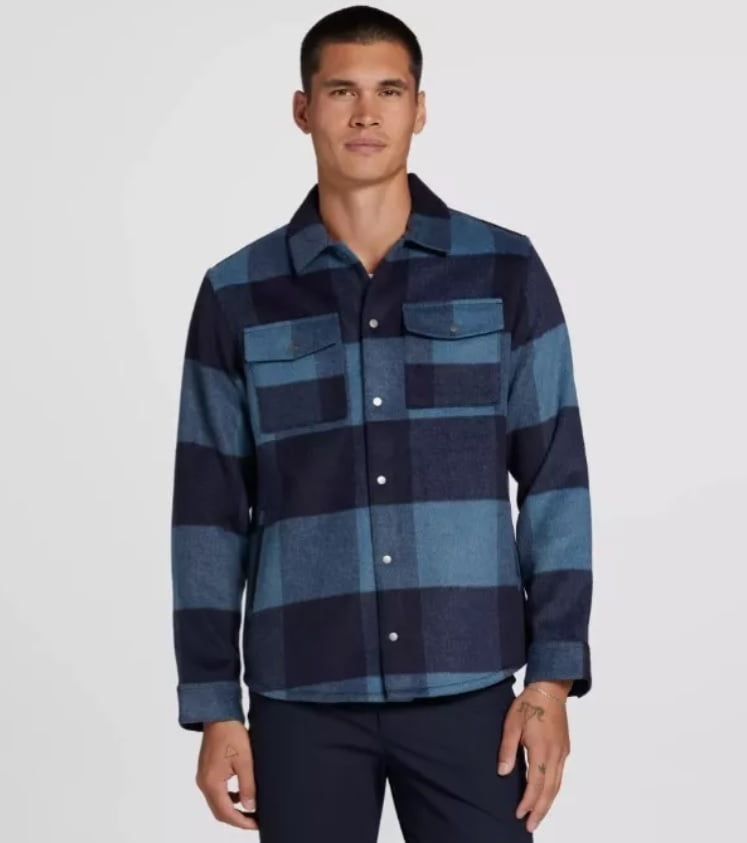 VRST Men's Wool Blend Plaid Shirt Jacket Size M - Walmart.com