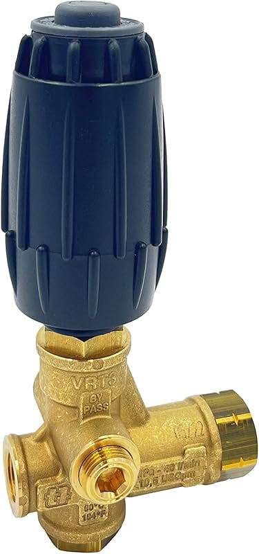 VRT3-310EZ Unloader, Black Spring, 4500 PSI, 10.5 GPM, Adjustment Knob ...