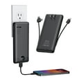 VRURC Portable Charger with Wall Plug, 10000mAh Slim Portable Charger Built in Cables,PD 20W ...