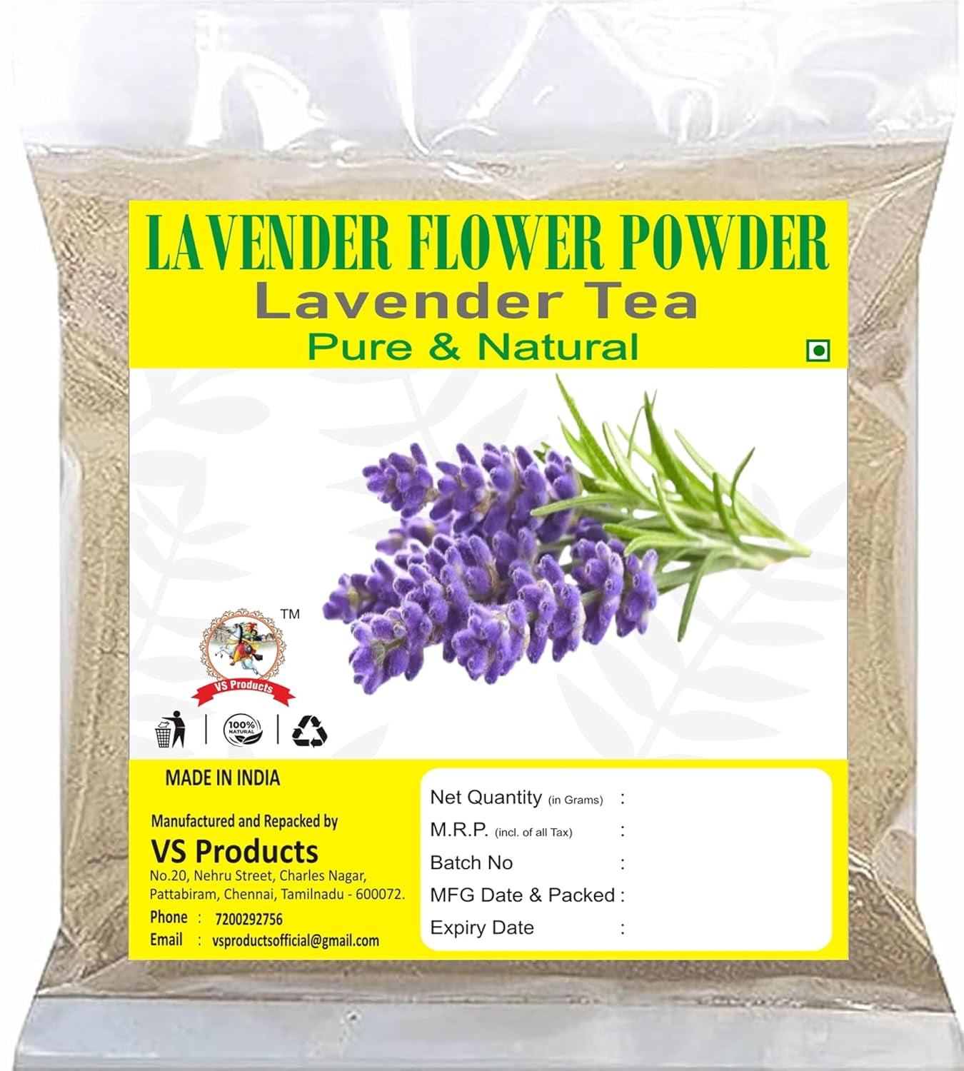 VS Products Lavender Flower Powder 400g Sun Dried Flowers Powder ...