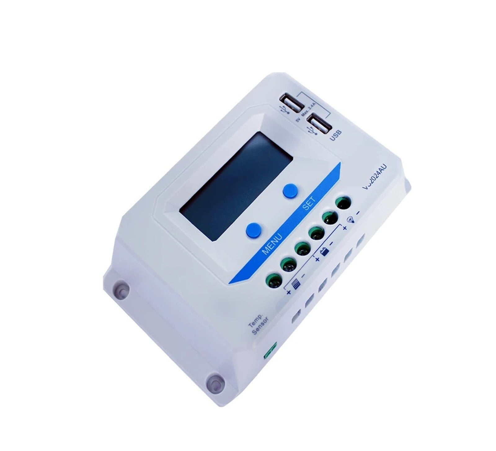 Vs2024au 20a Solar Char Controller 12v 24v Backlight Lcd Dual Usb 5v Solar Panel Regulator