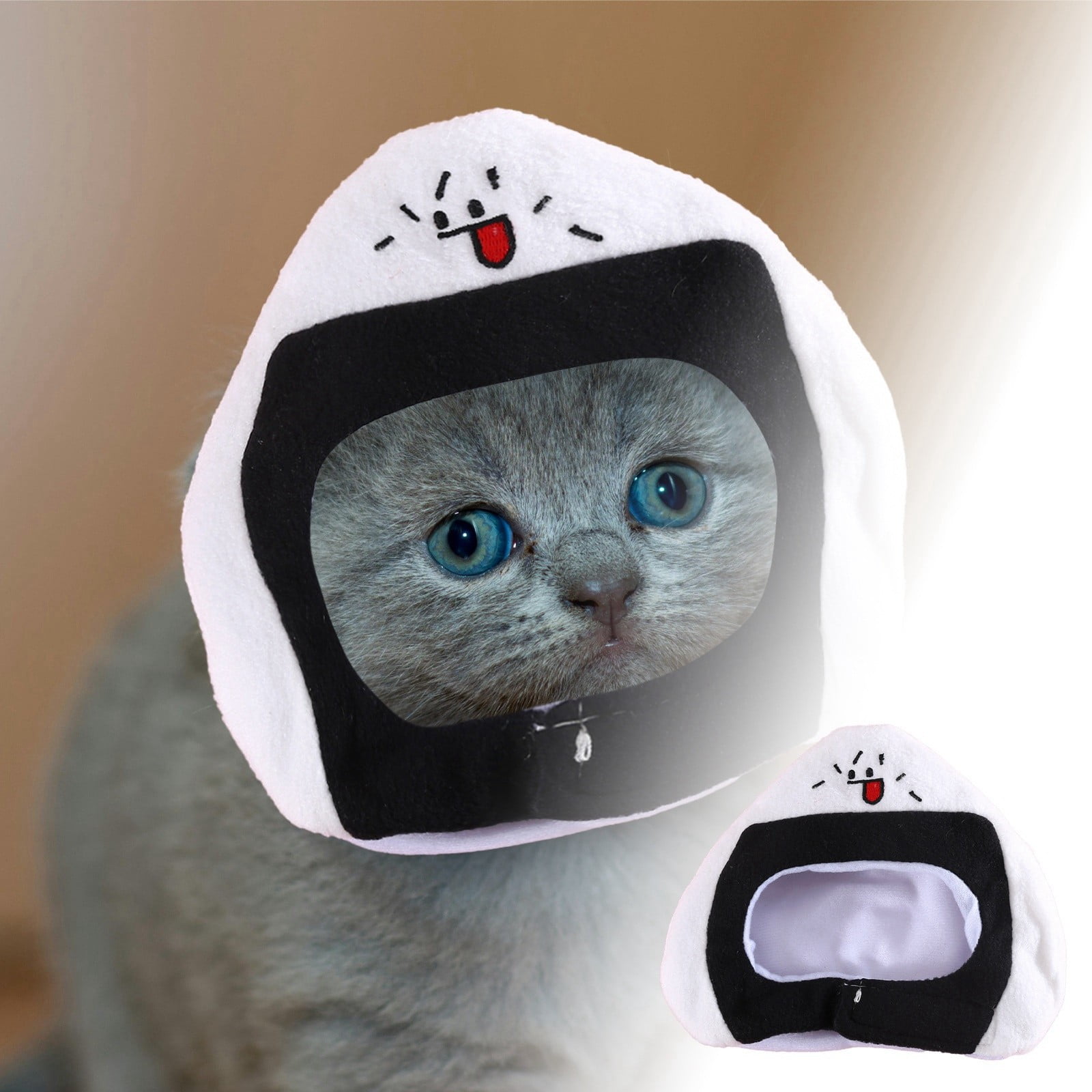 VSFAOV Cat Rice Hat Accessories Rice Head Cover Pet Cloth Adjustable ...