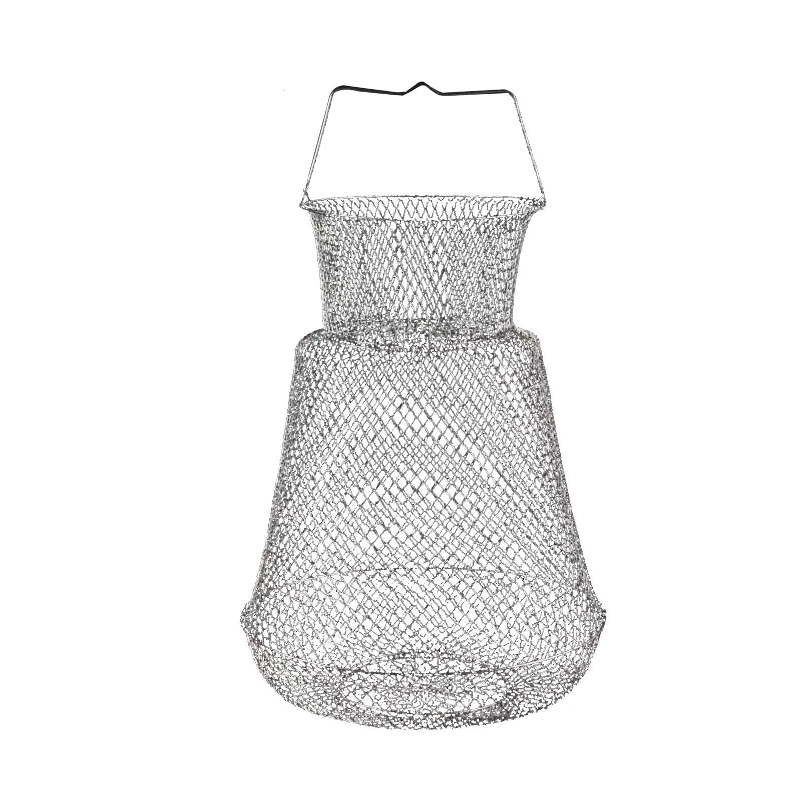 VSFAOV Hanging Folding Stainless Steel Fish Net Fish Net Bag Fishing ...