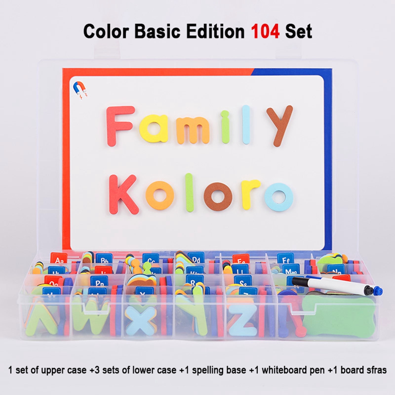 VSFAOV Letter Set 104/208 Pieces With Plate Foam Letters For Preschool ...