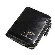 DEFNES Men Genuine Leather RFID Anti-scanning Anti-Theft Zipper Wallet ...