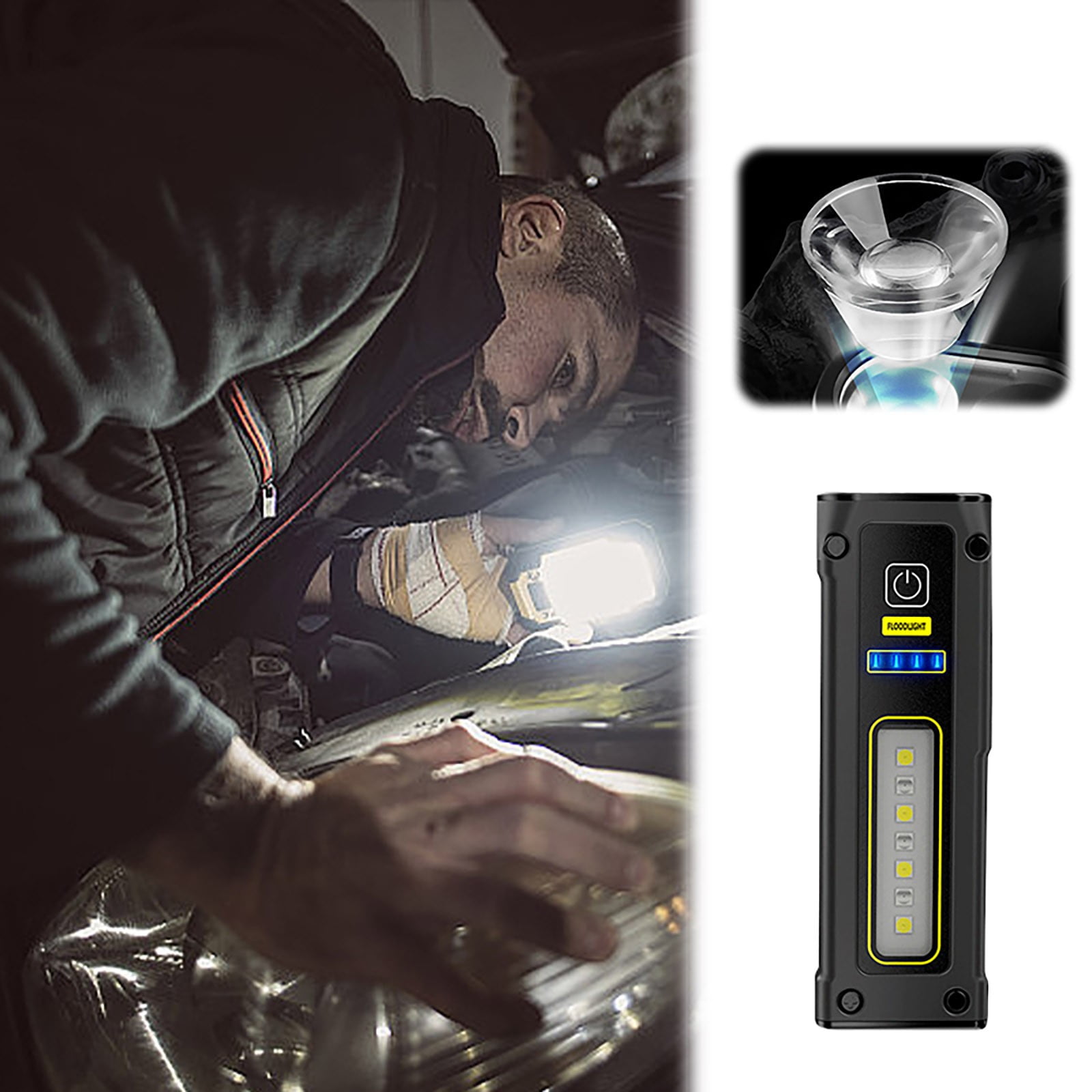 VSFAOV Mini Light Source Flashlight TYPE C Fast Charging Function With ...