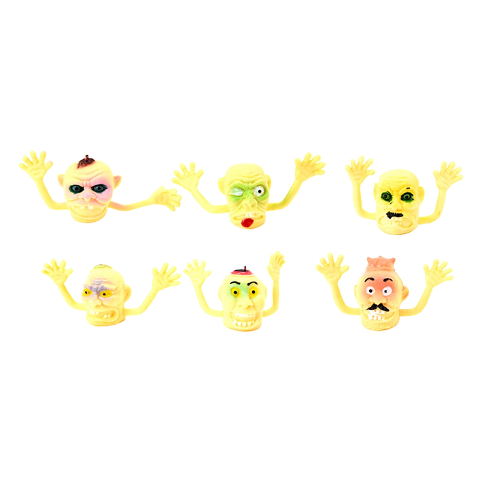 VSFAOV Novelty Toys 6 Pieces Horrible Head Finger Puppet Storytelling ...