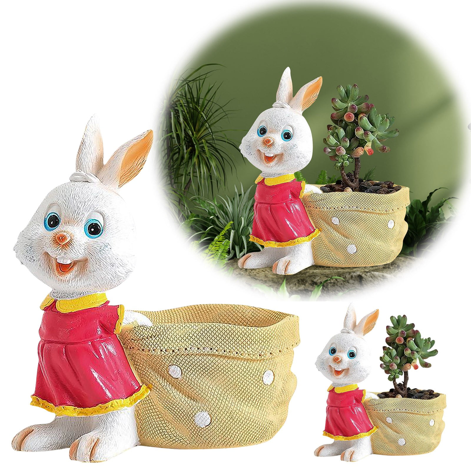 VSFAOV Rabbit Flower Pot Succulent Planter Garden Pots, Easter ...