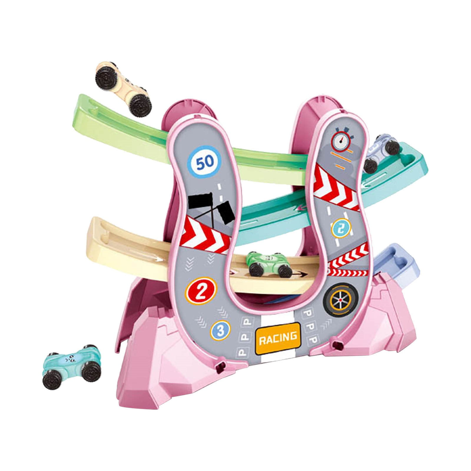 VSFAOV Race Car Ramp Play Set, Lightweight Race Car Track Ramp Toy ...