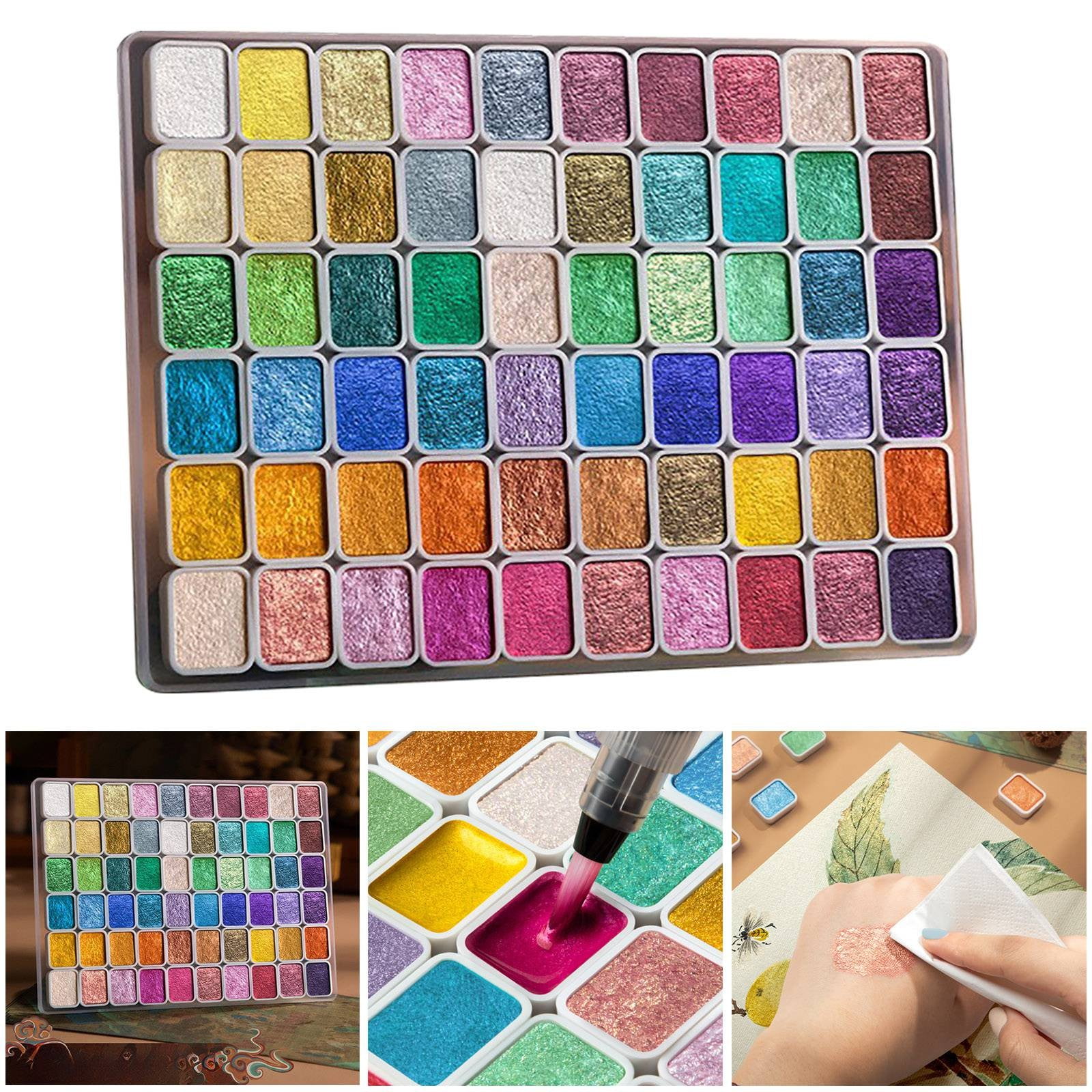VSFAOV Seasons Year Round 60 Color Solid Watercolor Paint Set ...