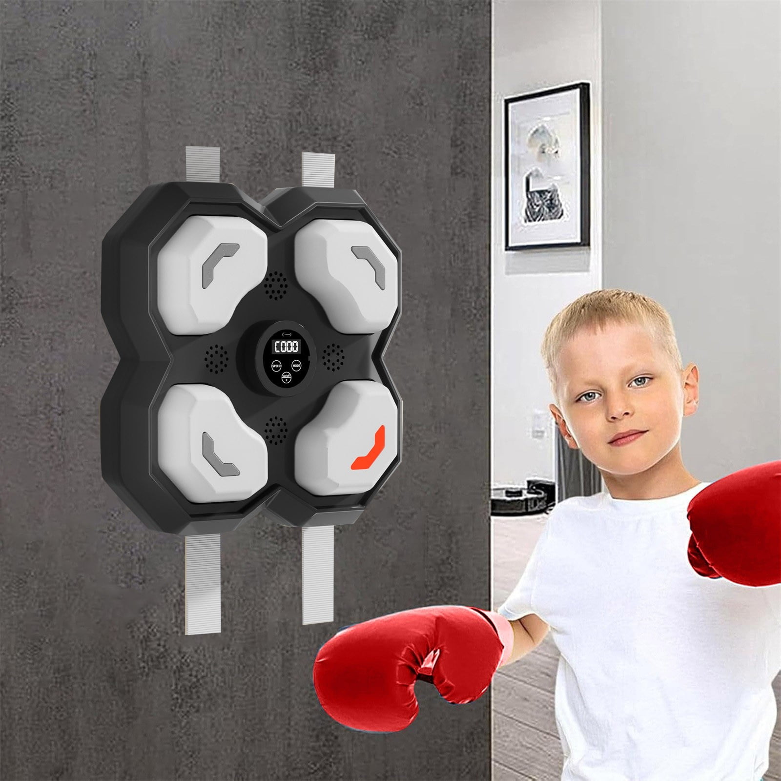 VSFAOV Smart Interactive Music Punching Bag Wall For Kids Home Reaction ...