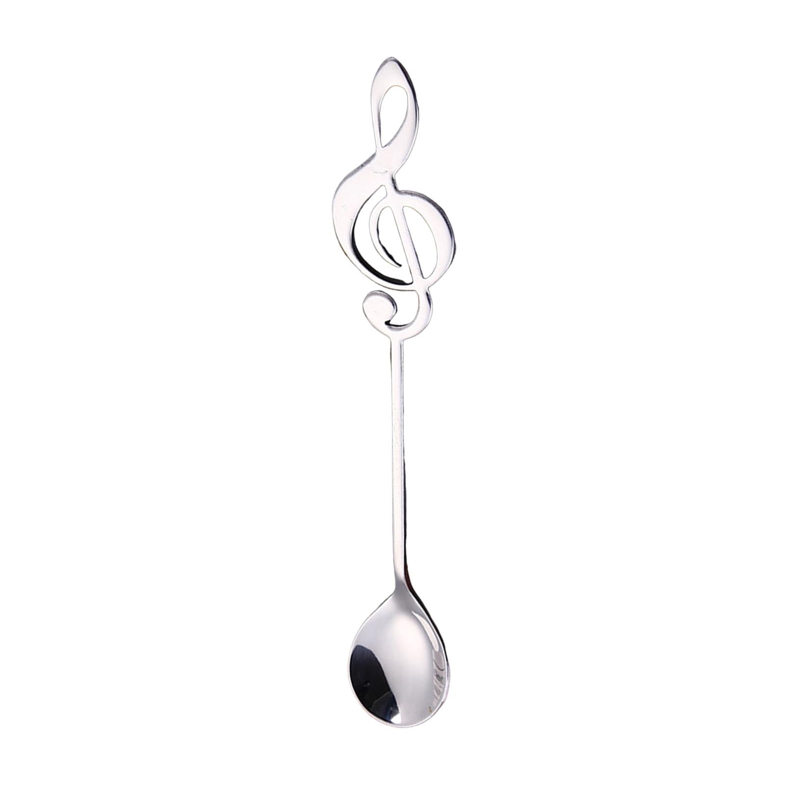 VSFAOV Stainless Steel Coffee Spoons Musical Note Mixing Teaspoons ...
