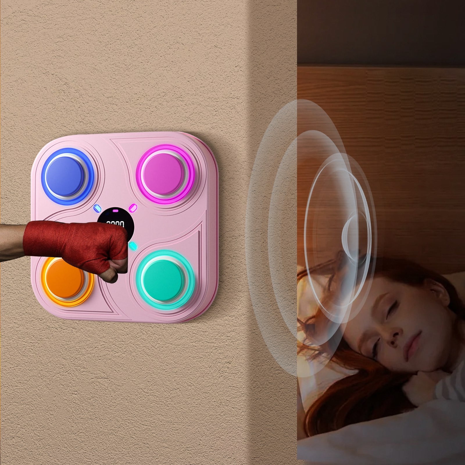 VSFAOV Wall Mounted Boxing | Interactive Exercise Punching Pad | Home ...