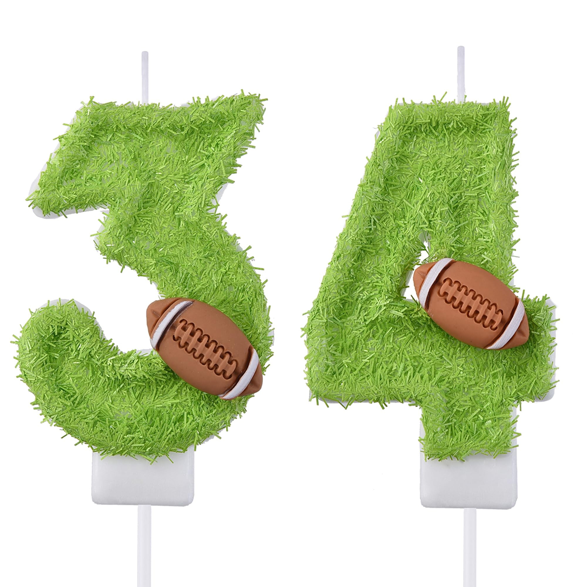 VSHILI 34 43 Birthday Candles, 34th 43rd Cake Candles, Green Happy ...