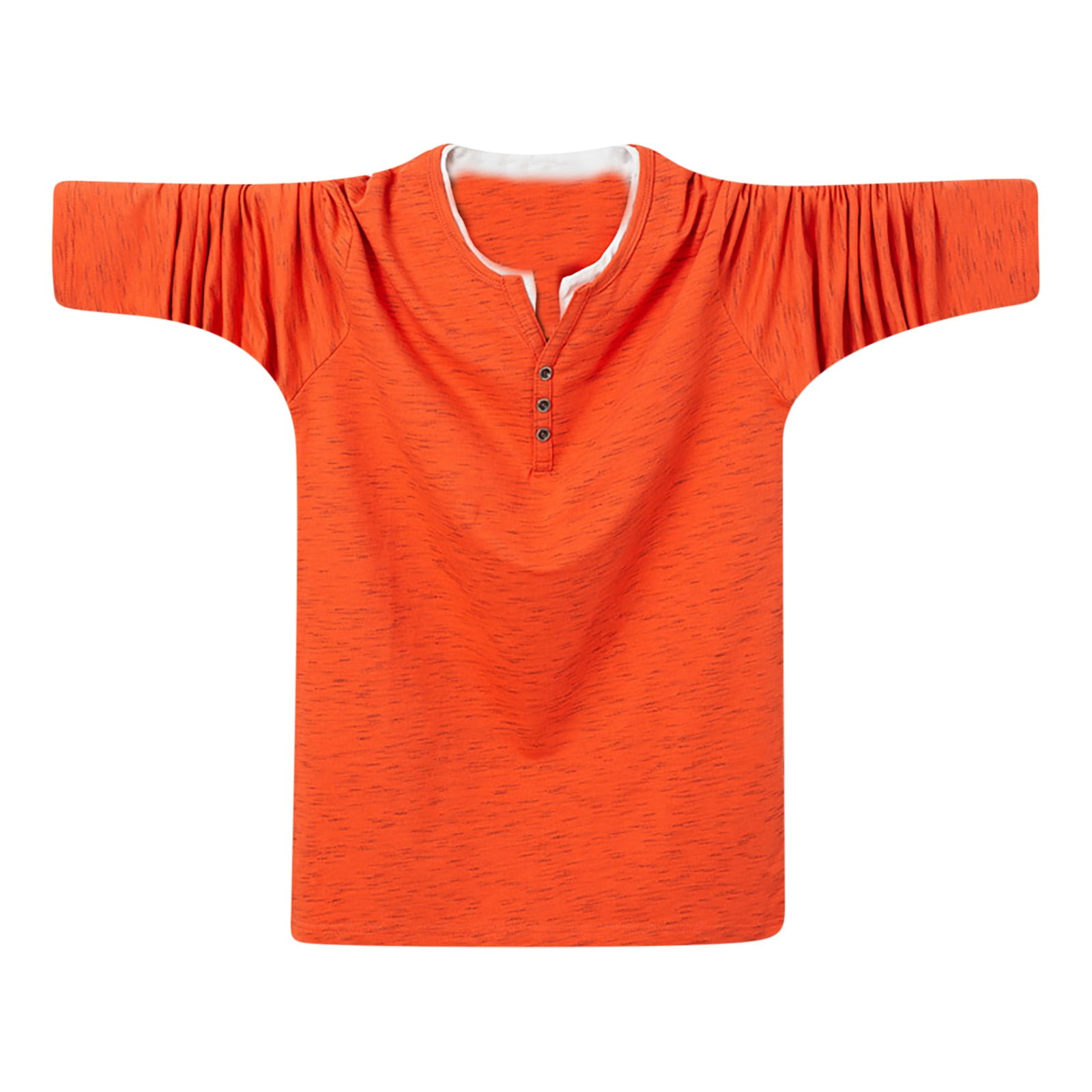 VSSSJ Long Sleeve Henley Shirts for Men Casual Button Up Plus Size ...