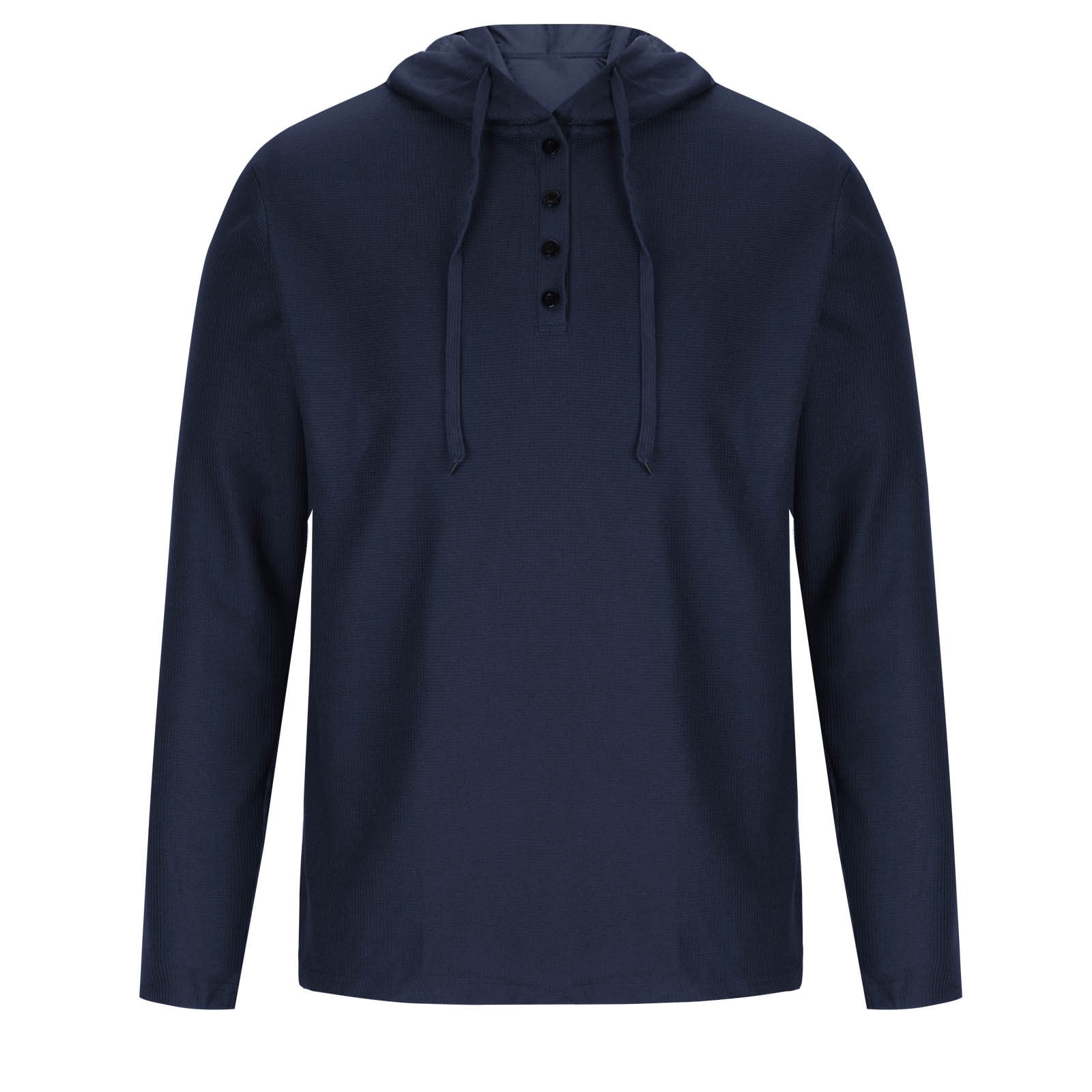 VSSSJ Men's Causal Pullover Hoodies Button Up Drawstring Loose Solid ...