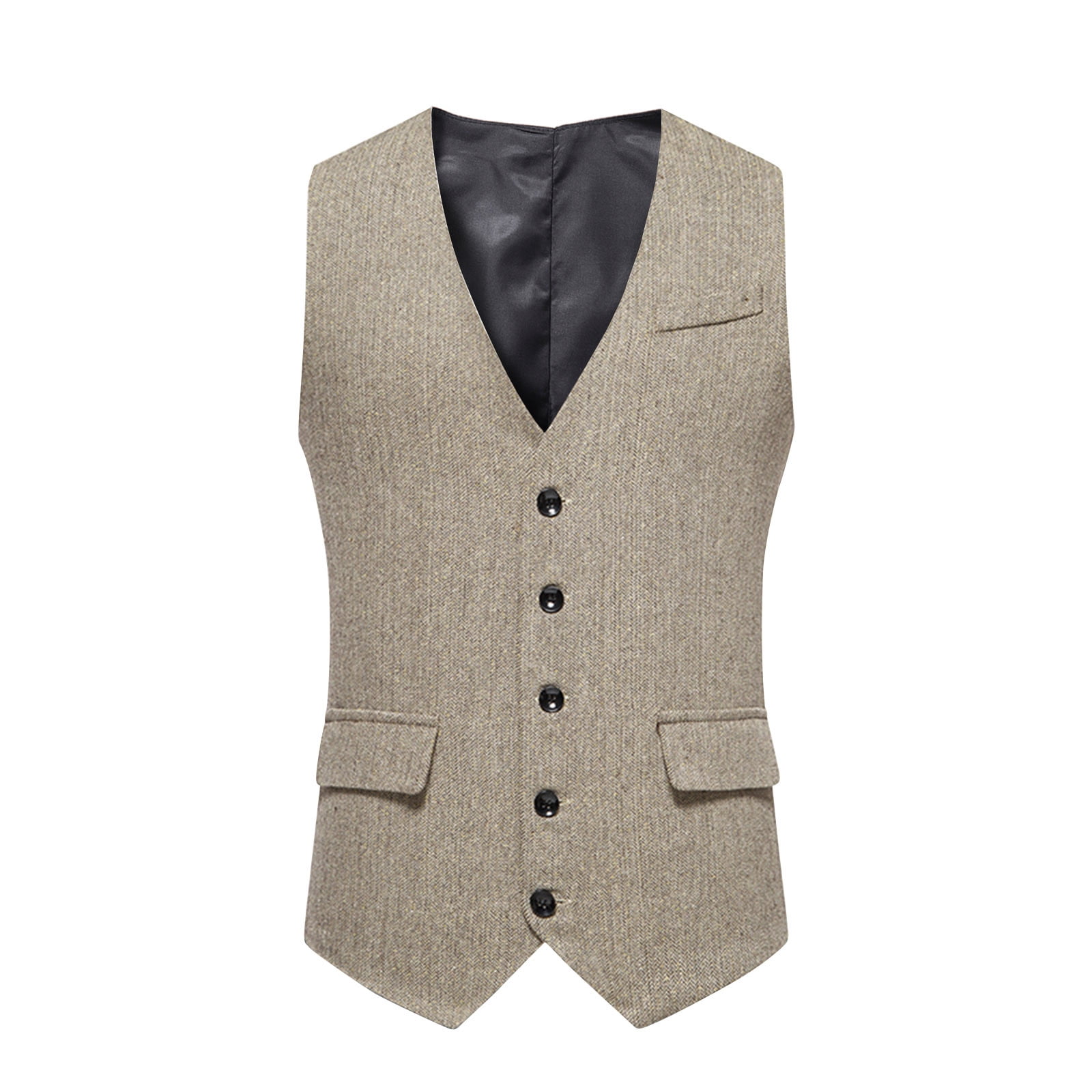 VSSSJ Men's Fashion Retro Vest with Pocket Oversized Fit Solid Color ...