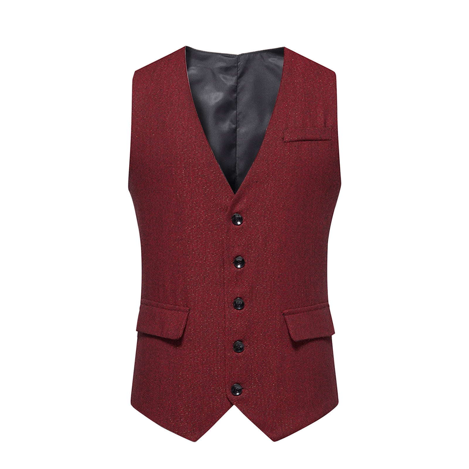 VSSSJ Men's Fashion Retro Vest with Pocket Oversized Fit Solid Color ...