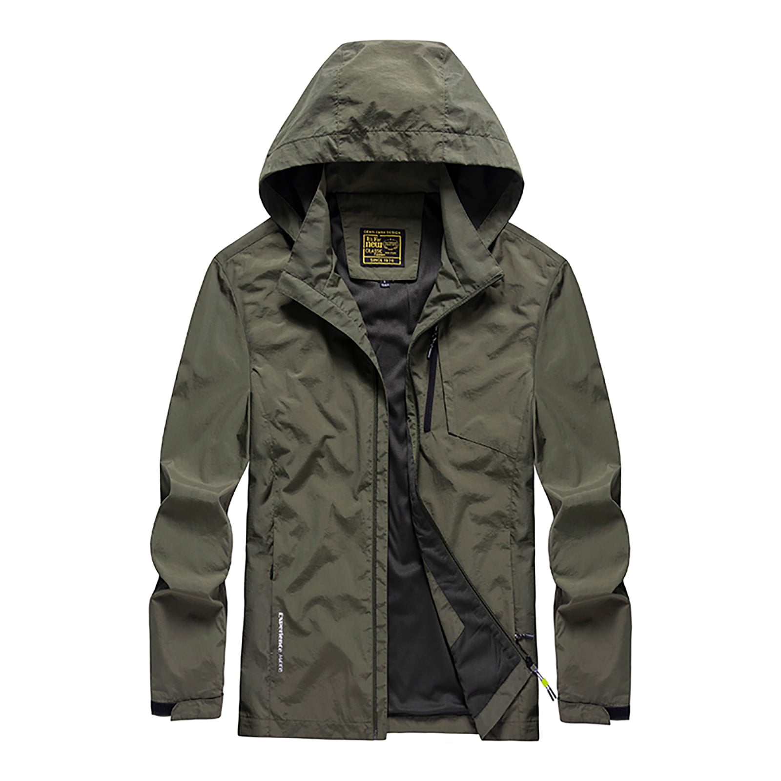 VSSSJ Men's Four Season Jackets Big and Tall Solid Color Long Sleeve ...