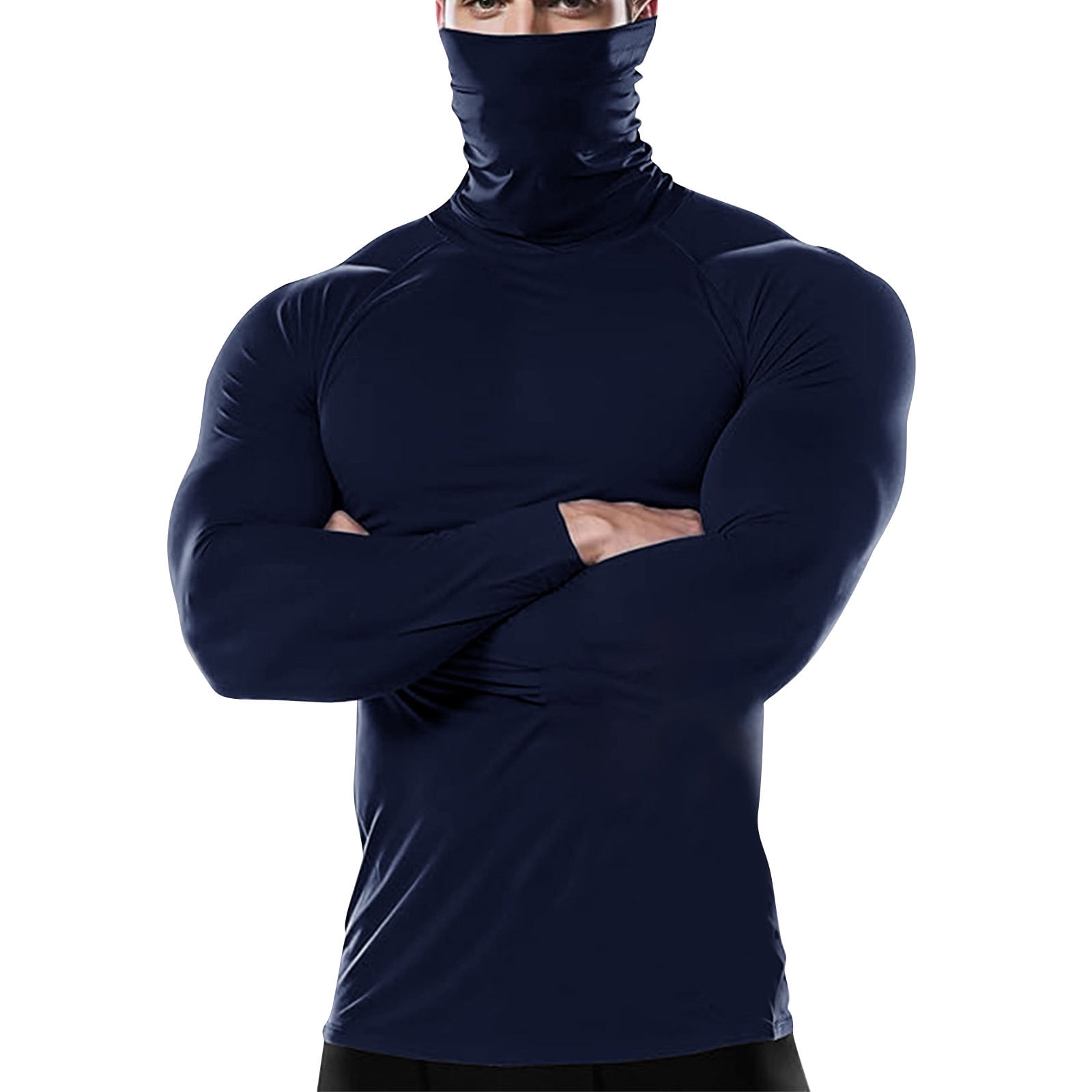 VSSSJ Men's Long Sleeve Compression Shirts Slim Fit Turtleneck Thermal ...